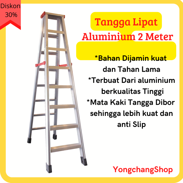 Tangga 2 Meter/Tangga Lipat/Tangga Aluminium/Tangga/Tangga Murah | Lazada Indonesia