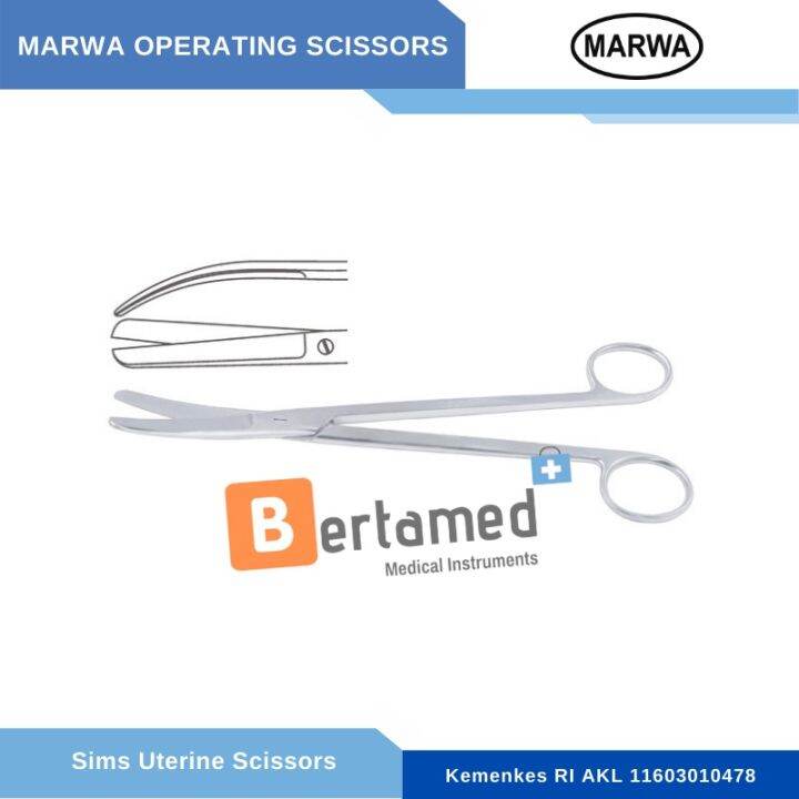Gunting Sims Uterine / Gynecological Scissor Curved 20 cm | Lazada ...