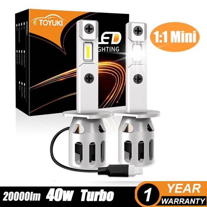 ไฟหน้าชิปอัตโนมัติ Led สีขาว6000K 12V 7035 CSP 8ไฟรถยนต์ Led สำหรับ H1 ...