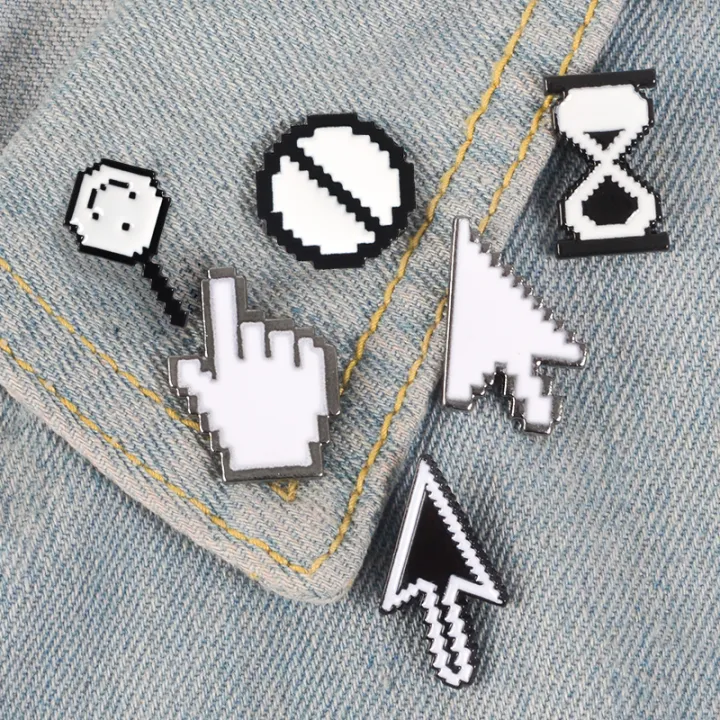 Fashion 7 Styles Cursors Enamel Pin Mouse Arrow PS Toolbar Badge Custom Brooch Jewelry ...