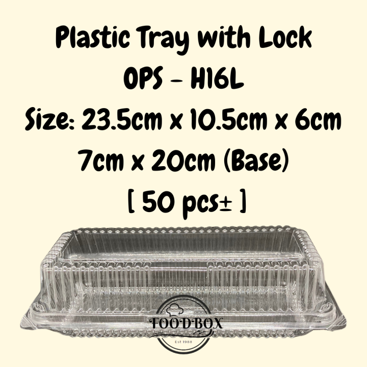 FOODBOX - OPS - H16L - BENXON Plastic Tray with Lock [ 50pcs± ] Bekas ...