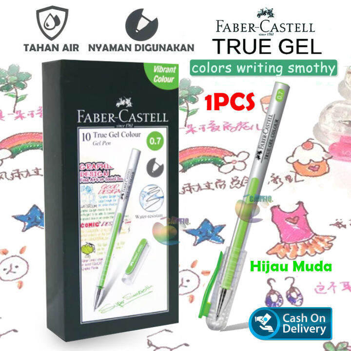 ( 1pcs ) Pena Bolpoin Pulpen Faber Castell Gel Pen True Gel 0.7mm Candy Color Sketch Painting ...