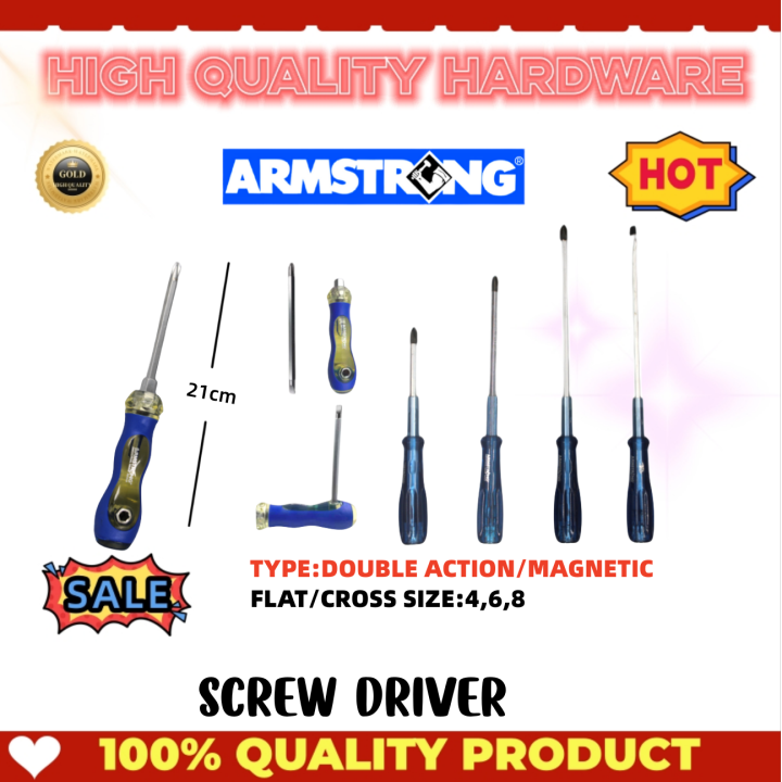 ARMSTRONG SCREW DRIVER DOUBLE ACTION / MAGNETIC | Lazada PH