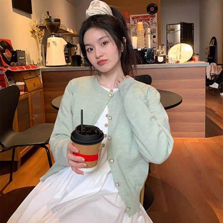 GAKKI เสื้อสเวตเตอร์ถักไหมพรมผู้หญิง เสื้อคาร์ดิแกนหญิง ผ้านิ่มใส่สบาย ฟรีไซส์ พร้อมส่ง 1545 ...