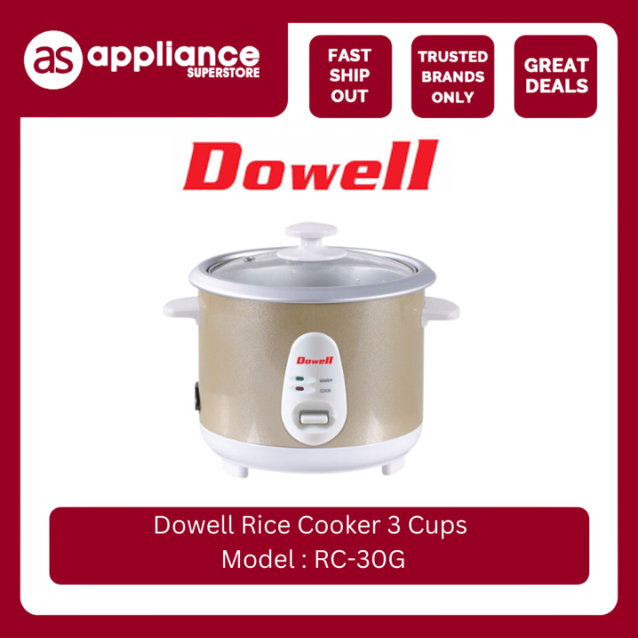 Dowell Rice Cooker 3 Cups RC-30G | Lazada PH