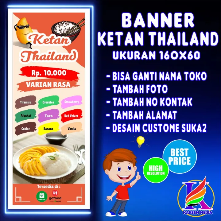 Spanduk Banner Backdrop Ketang Mangga / Banner Ketan Mangga / Spanduk ...