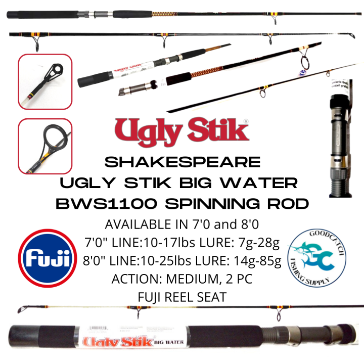 Ugly Stik Bigwater Spinning Rod Saltwater BWS 1100 7'0 ft / 8'0 ft ...