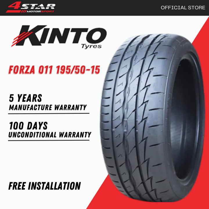 [INSTALLATION] KINTO TYRES FORZA 001 195/50R15 (1-30 days delivery) | Lazada