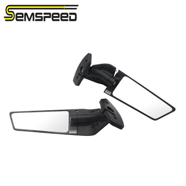 SEMSPEED Motorcycle Side Wind Rear View Mirrors Rearview For Honda ...