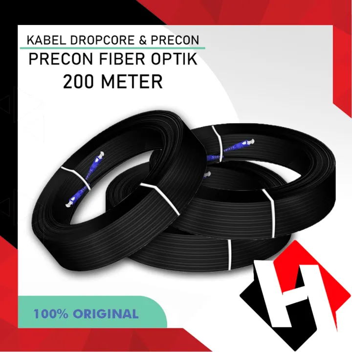 Kabel Fiber Optik 200 Meter SC UPC Precon 200M 1 Core Cable Dropcore ...