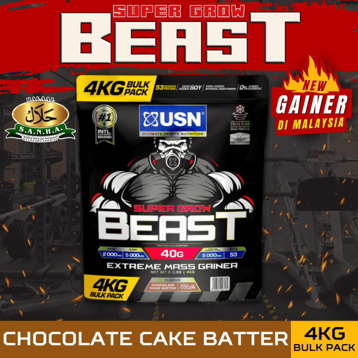 USN Super Grow Beast Extreme Mass Gainer | Lazada
