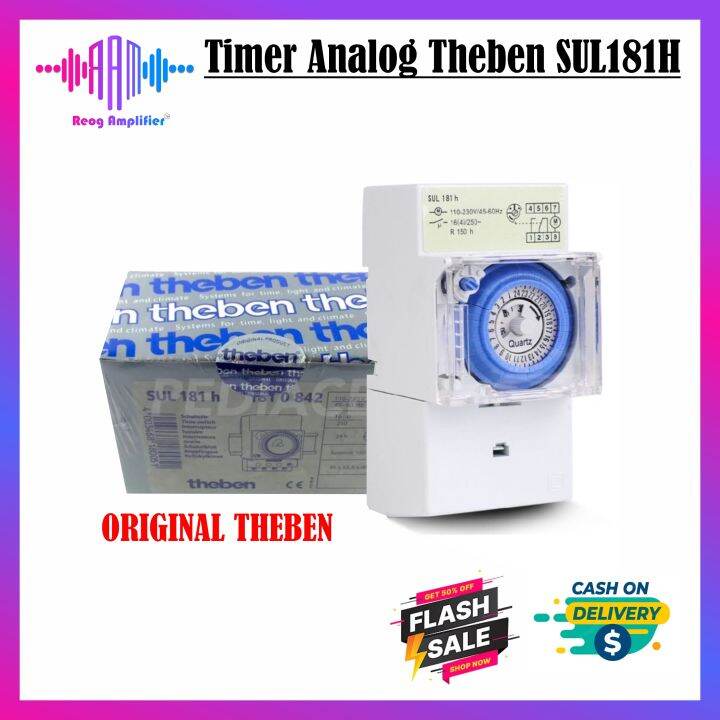 Timer Analog Theben SUL181H Switch Switcher 24 Jam/H Panel Lampu ...