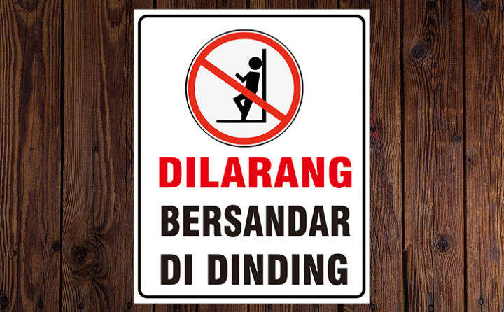 stiker dilarang bersandar | Lazada Indonesia