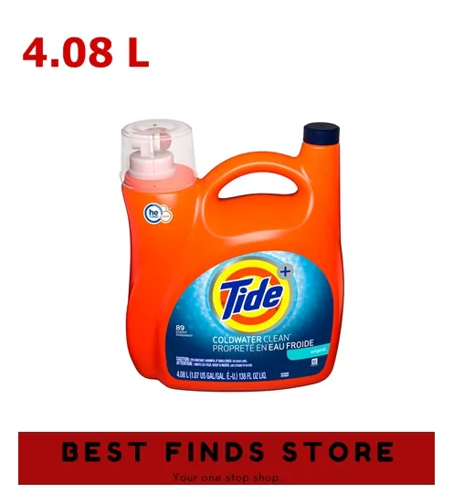 Tide Coldwater Clean Original HE Turbo Clean Liquid Laundry Detergent 4 ...