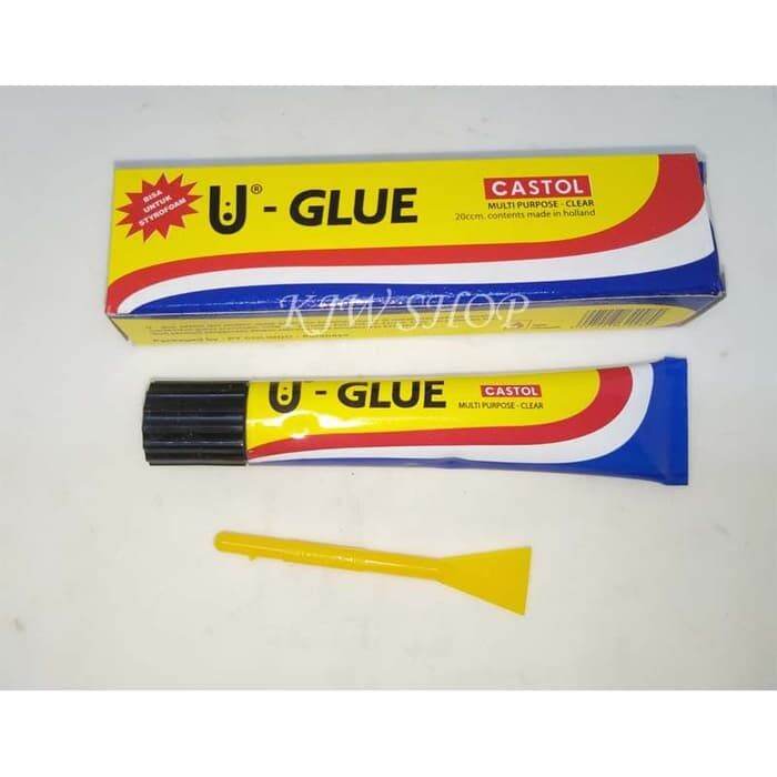 LEM CASTOL U GLUE (20CC) / UHU / STYROFOAM / KACA / PLASTIK / PORSELEN ...