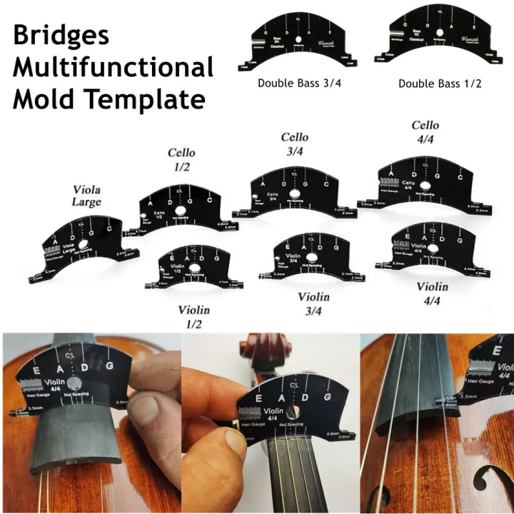 Violin Bridges Multiftional Mold Fingerboard Template Full Size Making ...