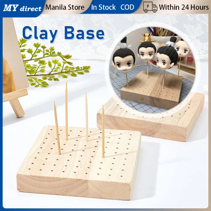 Wooden Pottery Clay Base Square DIY Sculpture Clay Model Doll Pottery ...