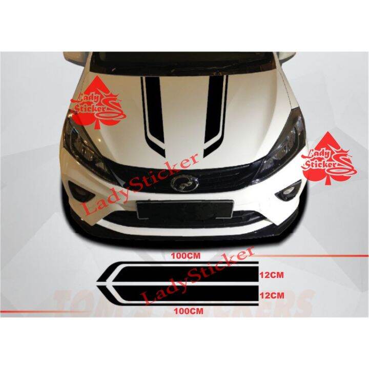 STICKER STIKER KAP MOBIL SIGRA CALYA ERTIGA STIKER KAP MESIN MOBIL VIOS ...