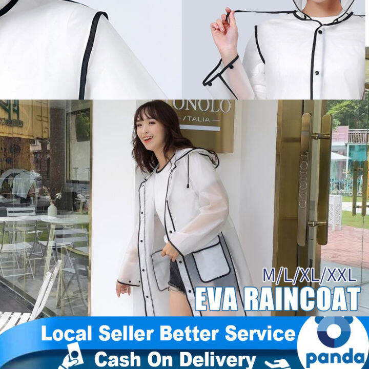 EVA Transparent Raincoat Fashion Wrapped Raincoat Adult Raincoat ...