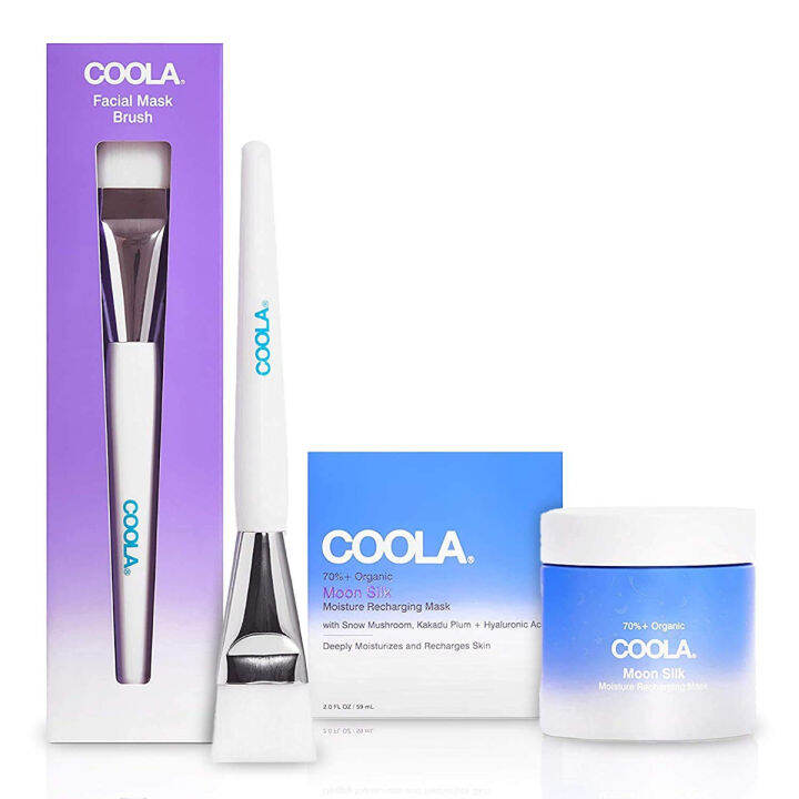 COOLA Organic Moon Silk Moisturizer and Brush, Skin Barrier Protection ...