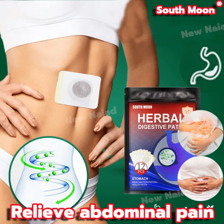 South Moon【Solve indigestion stomachache abdominal pain】12pieces Stomach pain patch Herbal ...