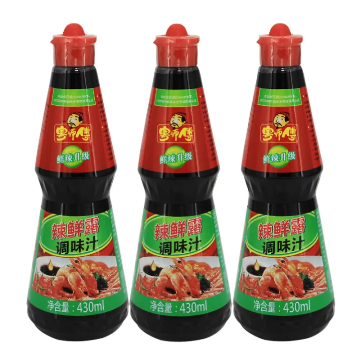 Master Yue Spicy Fresh Dew Seasoned Soy Sauce 430ml *3 Bottles of Juice Cold Dishes Kitchen ...
