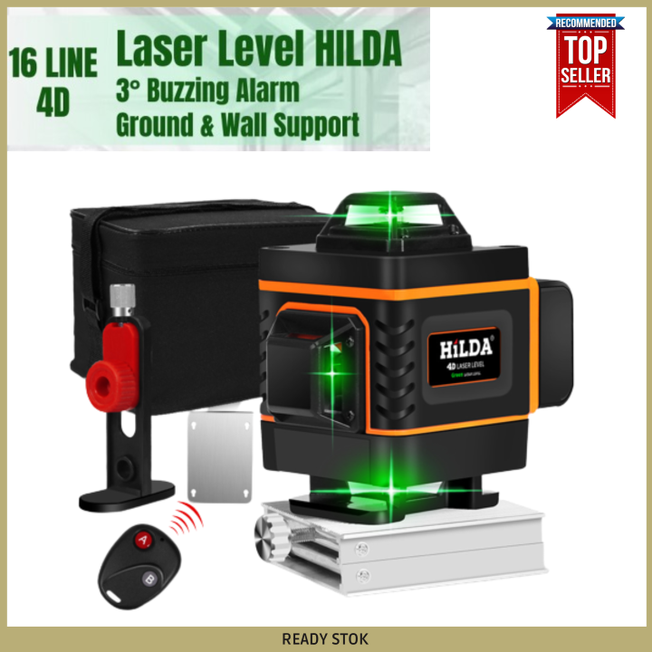 Alat Kontruksi Taffware Hilda Mesin Self Leveling Laser 4D 16 Line with ...