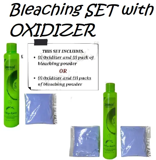 BREMOD HAIR BLEACHING POWDER SET BLEACH WITH OXIDIZING CREAM WITH ...