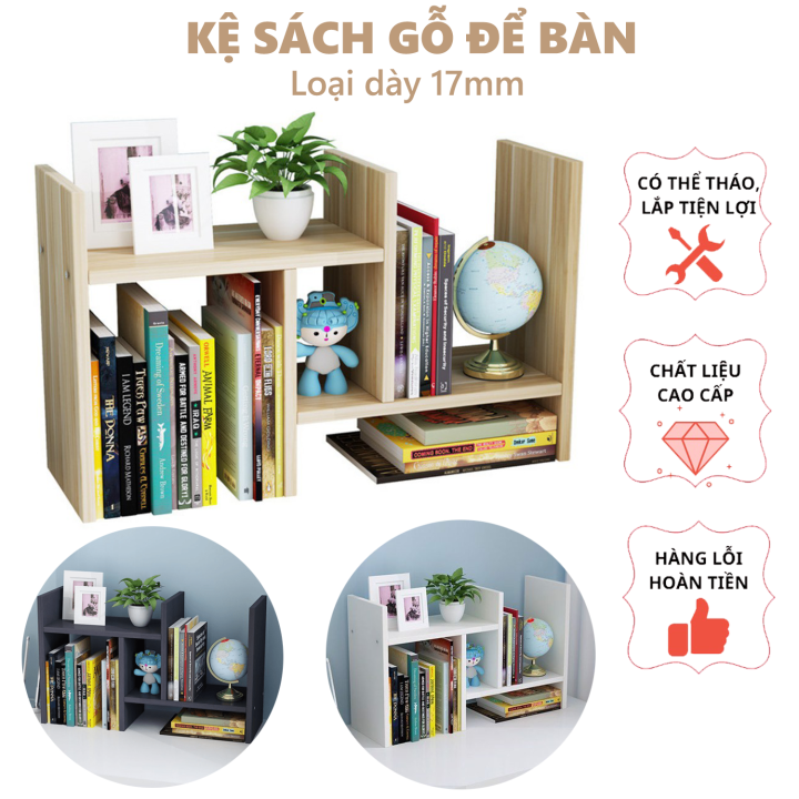 (LOẠI DÀY 12mm- 17mm) Kệ Sách Gỗ- Giá sách mini - kệ sách mini - kệ ...