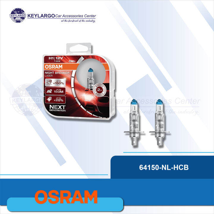 OSRAM BULB NIGHT BREAKER LASER H1 55W 12V P14, 5S DUO BOX | Lazada PH