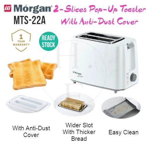 Morgan 2-Slices Pop-Up Toaster MTS-22A Pemanggang/Pembakar Roti | Lazada