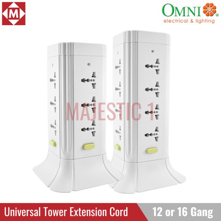 Omni Universal Tower Extension Cord w/ Switch 12 or 16 Gang WTE-512 WTE ...