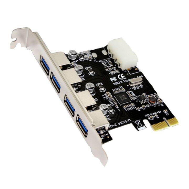 SSU 4 Port USB 3.0 PCI-E Expansion Card PCI Express PCIe USB 3.0 Hub Adapter 4-Port USB3.0 ...