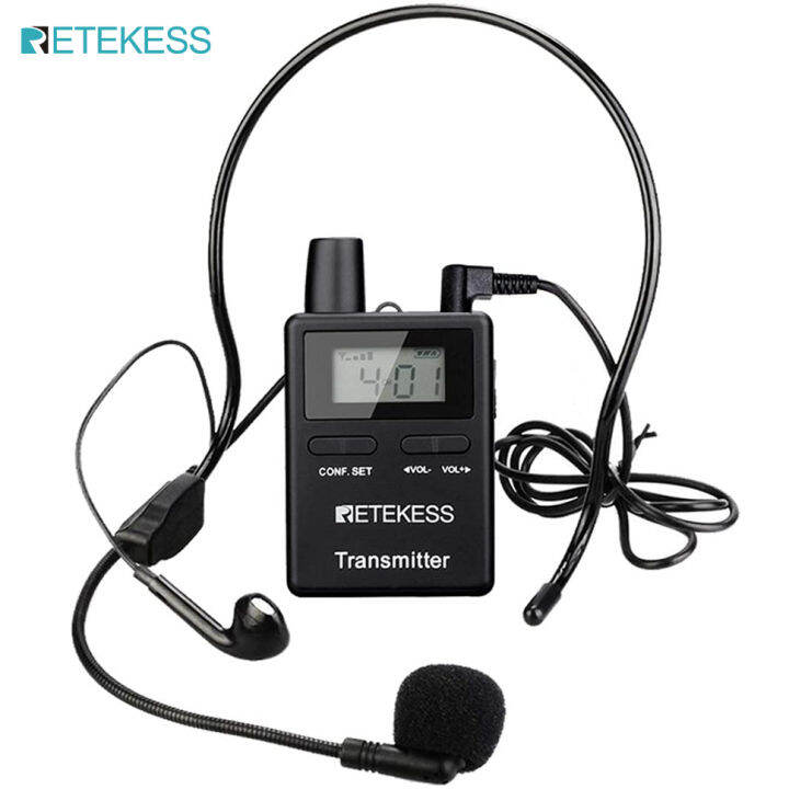 Retekess TT109 Wireless Tour Guide Transmitter with Headset Microphone ...
