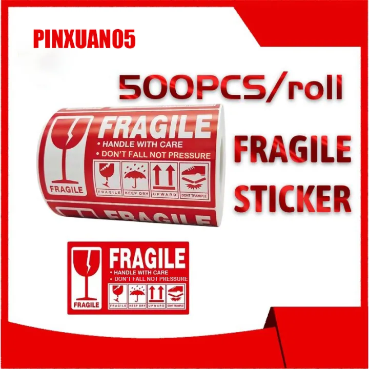 Fragile Sticker 1000 Pcs Roll 76 X 51 Mm 2 X 3 Inches With Broken