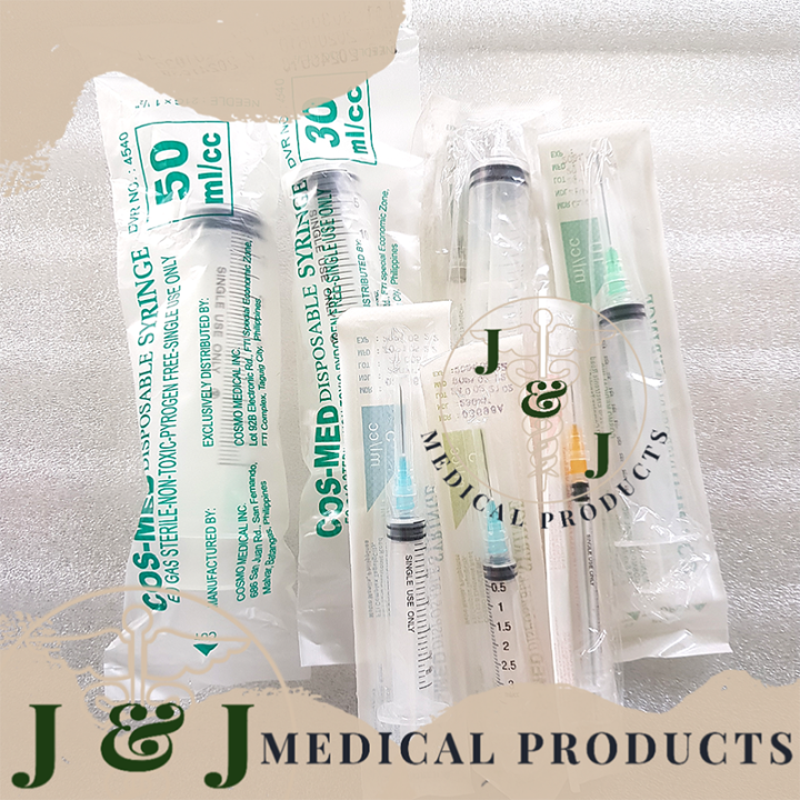 Sterile Disposable Syringe 1cc, 3cc, 5cc, 10cc, 20cc, 30cc, 50cc (1PC) | Lazada PH