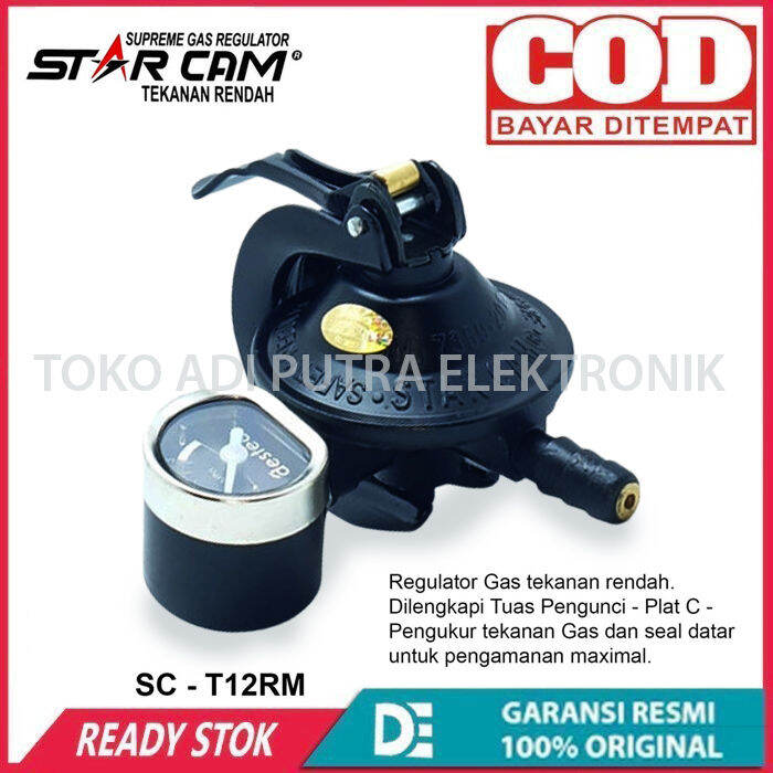 Regulator Starcam SC-T12RM Regulator Gas Plus Meter Tekanan Rendah SNI ...