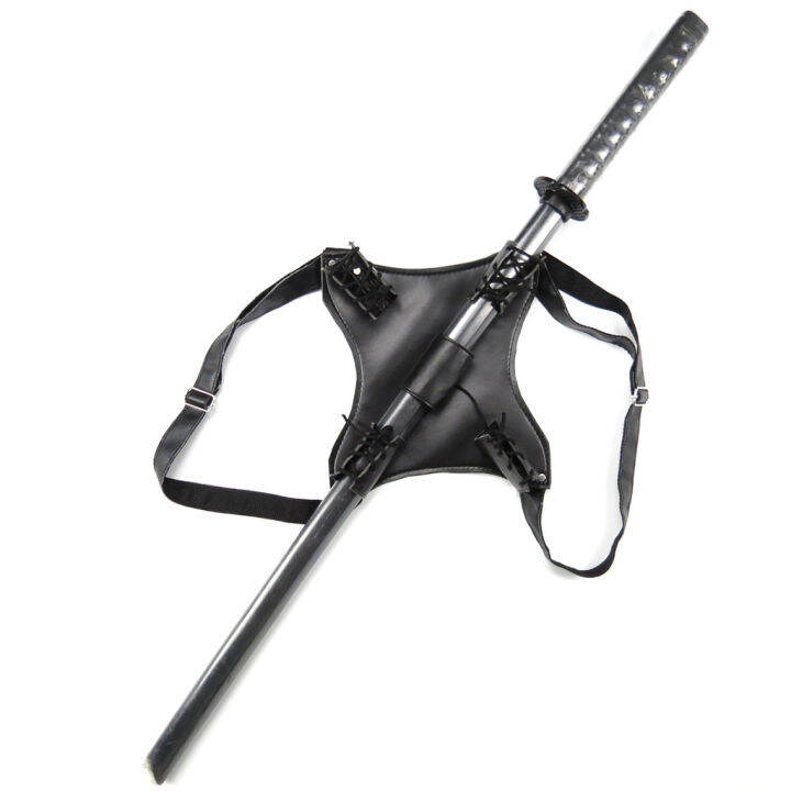 Hellery Medieval Dual Sword Shoulder Sheath, Adult Warrior Rapier PU ...