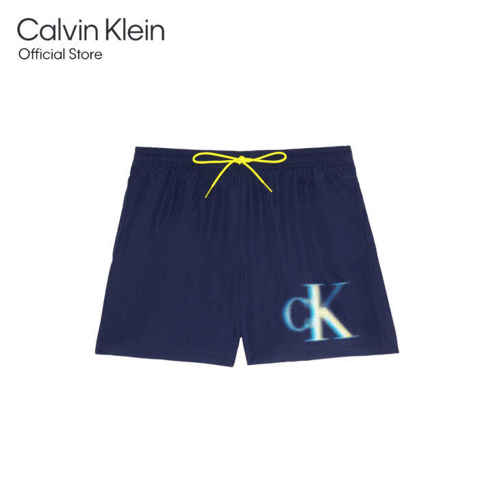 CALVIN KLEIN กางเกงว่ายน้ำผู้ชาย รุ่น KM00800 DCA - สีฟ้า | Lazada.co.th