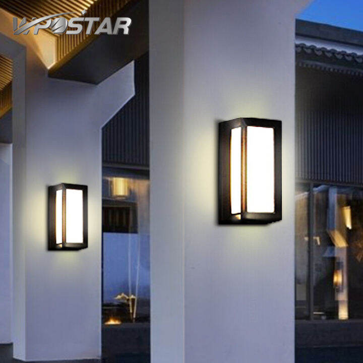 โคมไฟติดผนังกลางแจ้ง LED เซ็นเซอร์ตรวจจับการเคลื่อนไหว Wall โคมไฟติดผนัง & Sconces ไฟตกแต่งกัน ...