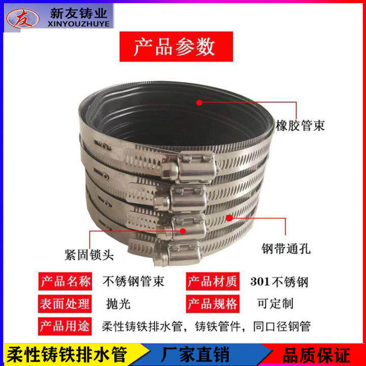 Flexible stainless steel clamp connected with pvc quick connector ...