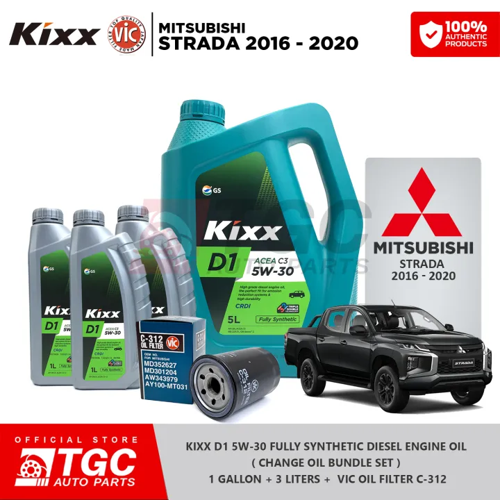KIXX D1 5W-30 Fully Synthetic Diesel Engine Oil ( Change Oil Bundle Set ) 1 Gallon + 3 Liters ...