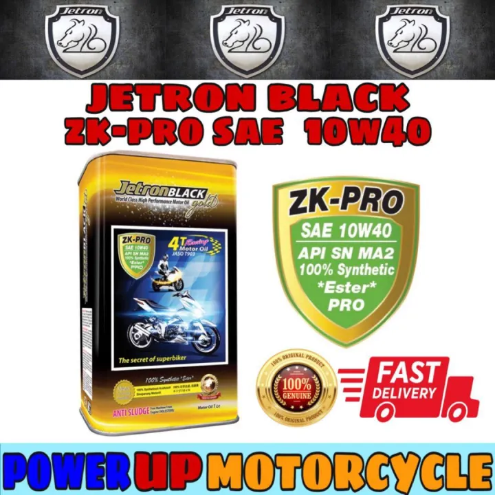 🔥💯%ORIGINAL ️ JETRON BLACKGOLD ZK-PRO 10W40 SN MA2 FULLY SYNTHETIC ...