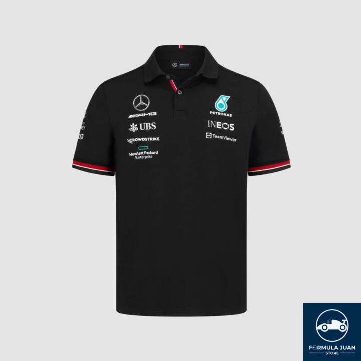 Mercedes-AMG Petronas 2022ทีมโปโล-ดำ (ทางการ F1 Merch) -ร้านสูตร Juan ...