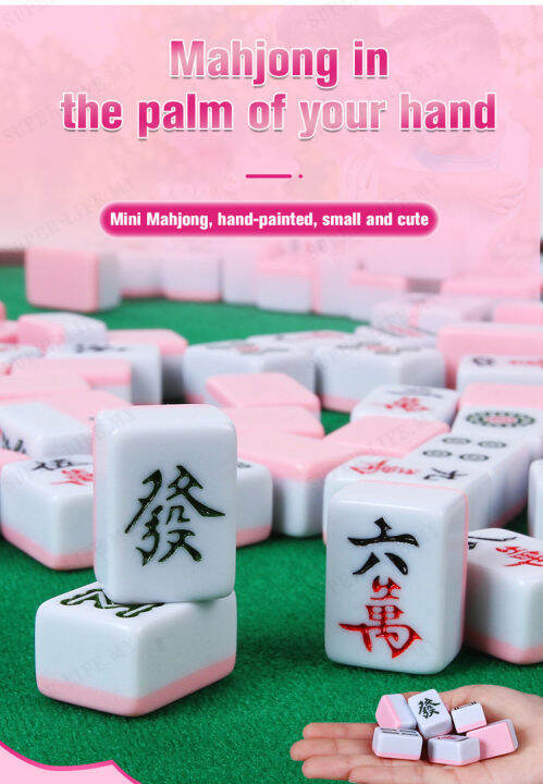 Super-Life Mini Mahjong Set Mahjongg Game Set | Lazada