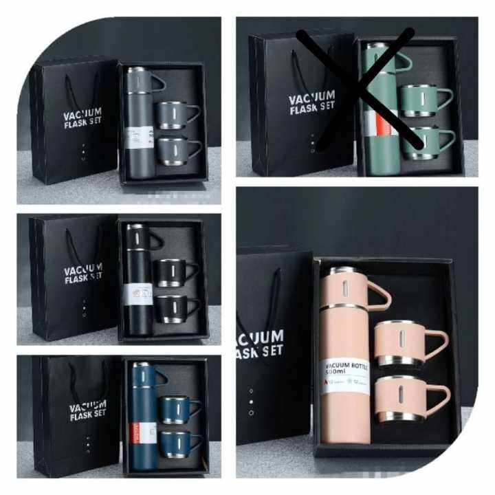 PROMO TERMURAH !! TERMOS SET POLOS/VACUUM FLASK SET/TERMOS PLUS CANGKIR ...