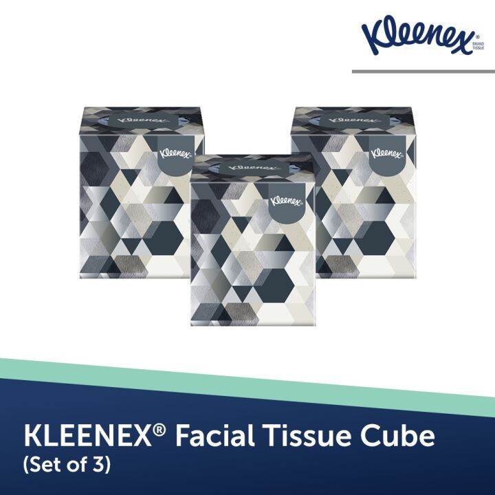 ﹍Kleenex? Facial Tissue Cube (Set Of 3) | Lazada PH