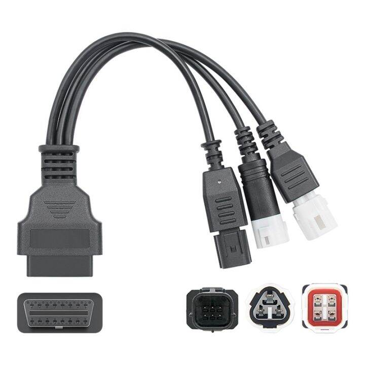 For Yamaha 3Pin/4Pin Honda 6Pin Motorcycle OBD Diagnostic Canbus ...