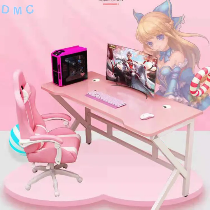 DMC-Snow Rabbit Gaming desk Modern Computer Desktop Table Home Desk Bedroom Table Student ...