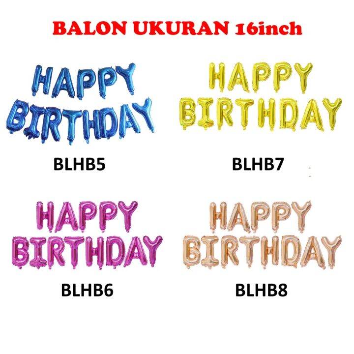 Balon Huruf Tulisan HAPPY BIRTHDAY | Lazada Indonesia